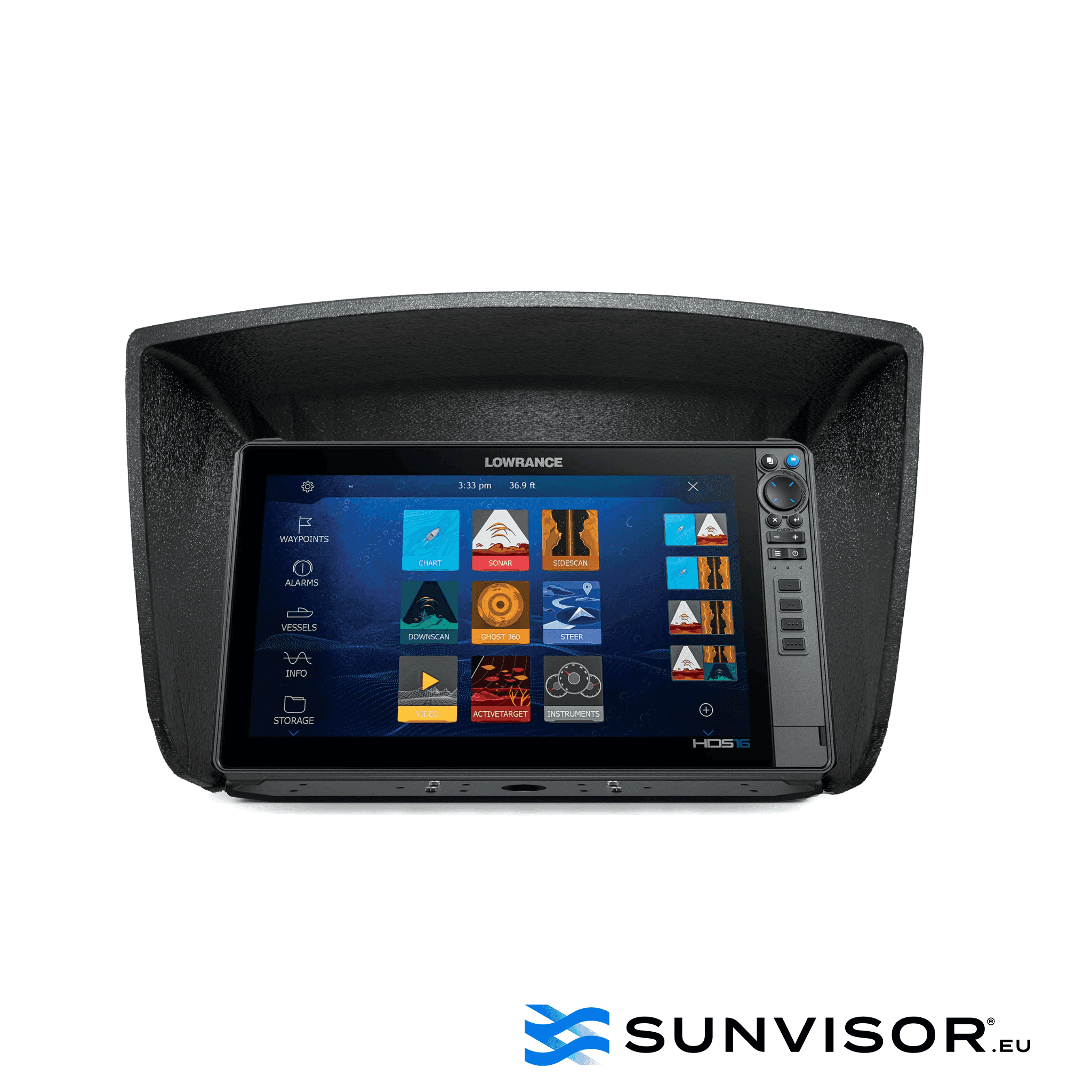 Sunvisor Lowrance HDS PRO 9 - Against Sunglare and Raindrops | SUNVISOR.eu